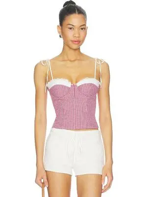 MORE TO COME Roslyn Top Red Gingham