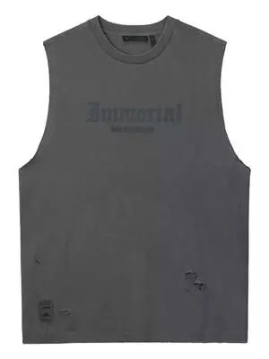 FIVE CM Distressed Tank Top Grey