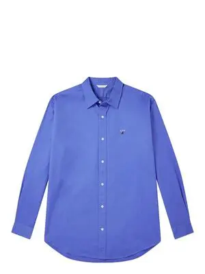 Aimé Leon Dore Logo-embroidered Cotton Shirt - Blue