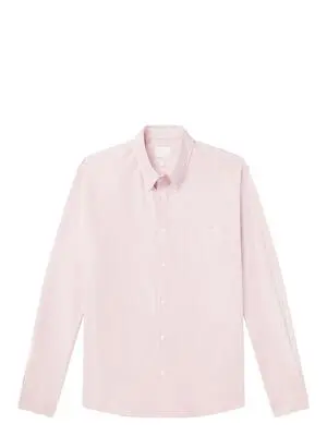 A.p.c. Button-down Collar Striped Cotton Shirt - Red