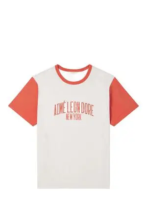 Aimé Leon Dore Logo-print Cotton-jersey T-shirt - Red