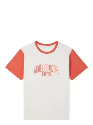 Aimé Leon Dore Logo-print Cotton-jersey T-shirt - Red