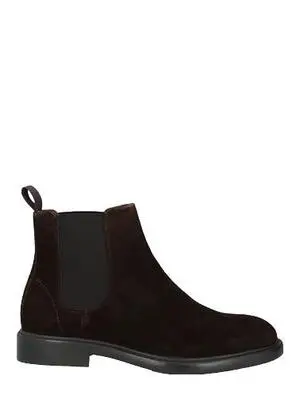 BRAWN'S Dark Leather Chelsea Boots - Brown