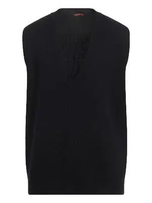 Barena Venezia Virgin Wool Knit Sleeveless Vest - Blue