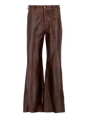 CURATORIA Rivero Leather Pants - Brown
