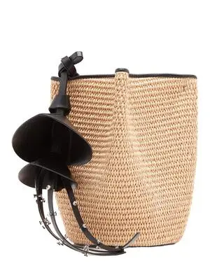 Givenchy Snap Nano Raffia Bucket Bag - Neutral
