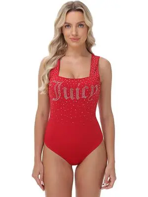 Juicy Couture Big Bling Bodysuit - Coco Red