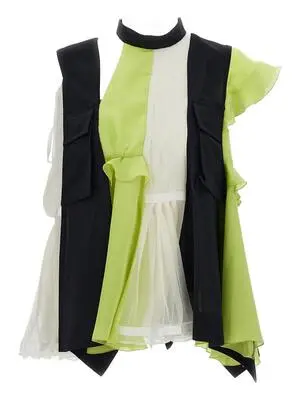 Sacai Paneled Top - Multicolor
