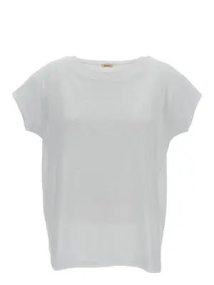 BIFFI Linen Crew-Neck T-Shirt White