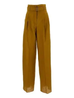 Max Mara Material Trousers - Brown