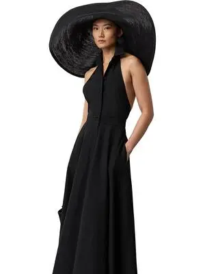Ralph Lauren Eldred Poplin Day Dress - Black