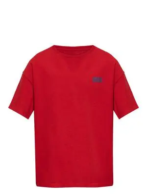 American Vintage T-shirt With Printed Logo - Red