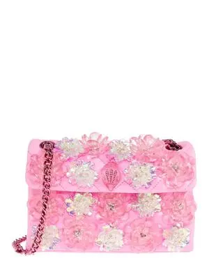 Kurt Geiger Kensington Flower Medium Shoulder Bag - Pink