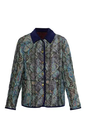 Etro Insulated Jacket With Pockets Multicolour