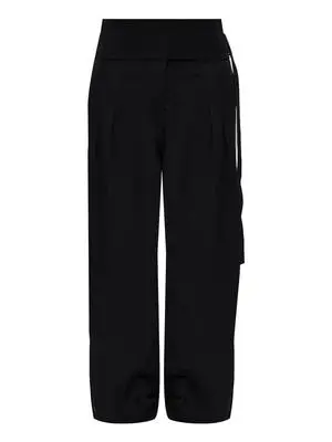 ENTIRE STUDIOS Side-striped Wide Leg Trousers - Black