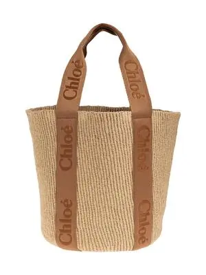 Chloé Woody Large Shopper Bag - Beige