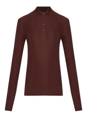 ENTIRE STUDIOS Long-sleeve Polo - Brown