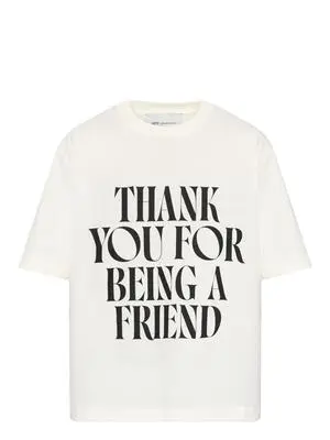 Ami T-shirt With Print - Cream