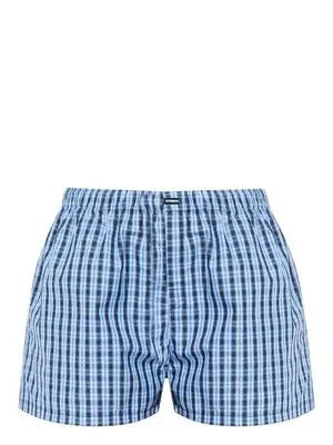Vetements Plaid Pattern Shorts - Blue