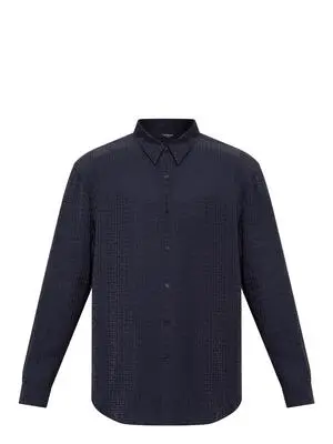 Balmain Shirt With Monogram - Navy Blue