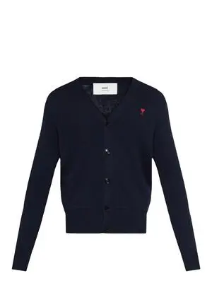 Ami Wool Cardigan - Navy Blue