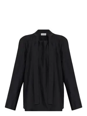 LEMAIRE Cotton And Silk Shirt - Black
