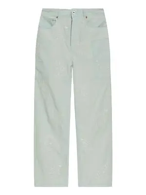 Kenzo Trousers With Embroidery - Light Blue