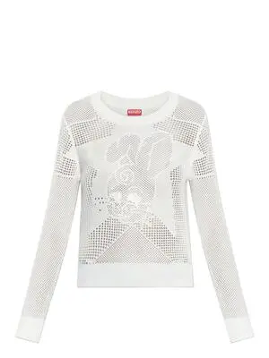 Kenzo Sweater With Decorative Knit - White
