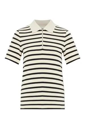 JIL SANDER Striped Polo Shirt - White