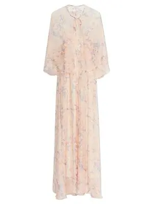 FORTE_FORTE Floral Motif Two-piece Dress - Pink