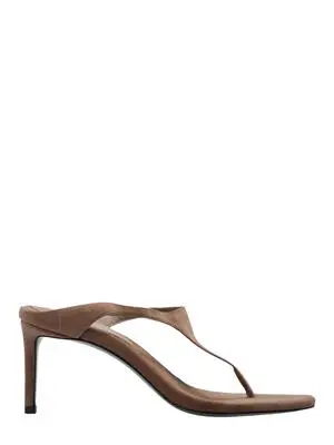 BLACK SUEDE STUDIO Suede Heeled Mules - Brown