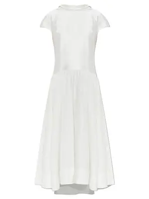 SELF-PORTRAIT Sleeveless Flared Dress - White