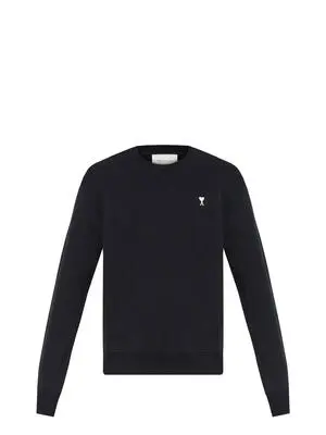 Ami Sweatshirt With Embroidered Logo - Black