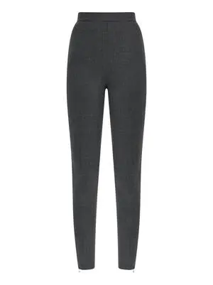 JIL SANDER Wool Trousers With Zippered Legs - Grey