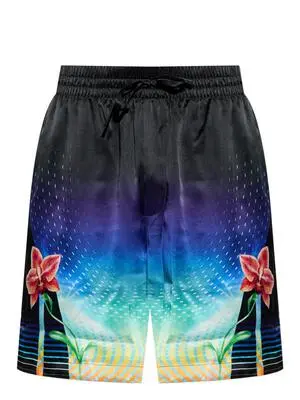 Casablanca Silk Shorts - Multicolour