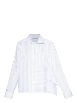JW Anderson Asymmetric Striped Shirt - White