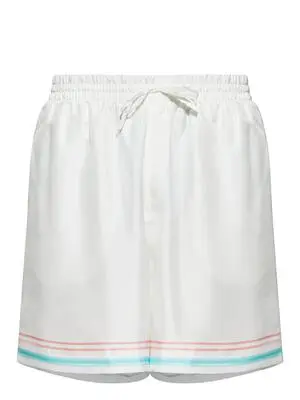 Casablanca Silk Shorts - White