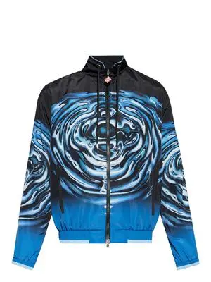 Casablanca Bomber Jacket With Pockets - Navy Blue