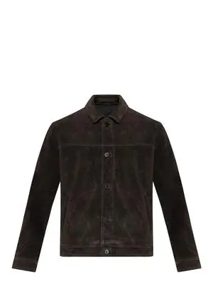 ALLSAINTS Suede 'nates' Jacket - Brown