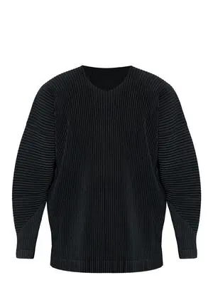 Issey Miyake Pleated T-shirt - Black