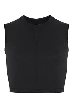 Y3 Sleeveless Cropped Top - Black