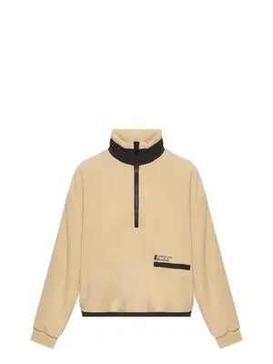 RETHINKIT STUDIOS Fleece Zip-up Sweatshirt - Beige
