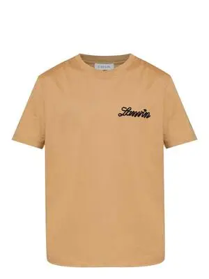 LANVIN T-shirt With Logo - Beige
