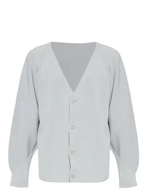 Issey Miyake Pleated Cardigan - Grey