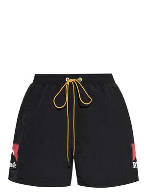 Rhude Printed Shorts - Black
