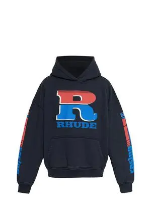 Rhude Logo Printed Sweatshirt - Black