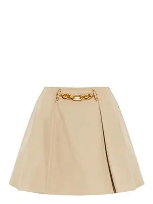 Balmain Short Skirt With Darts - Beige