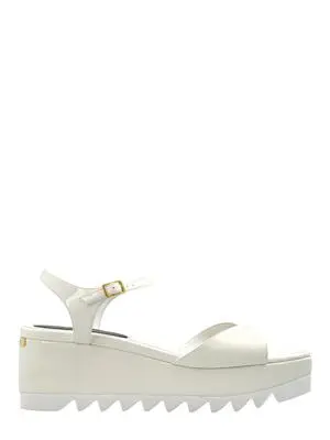 Stella McCartney Elyse Wedge Sandals White