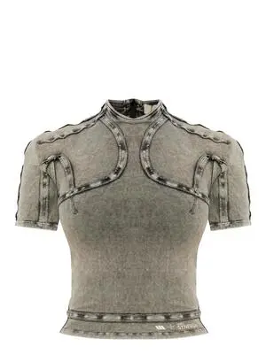 KNWLS Scuba Turtleneck Top - Grey