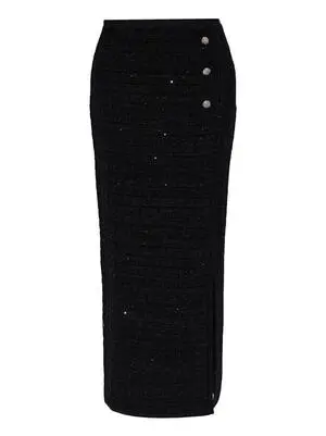 Alessandra Rich Slit Ankle-length Skirt - Black